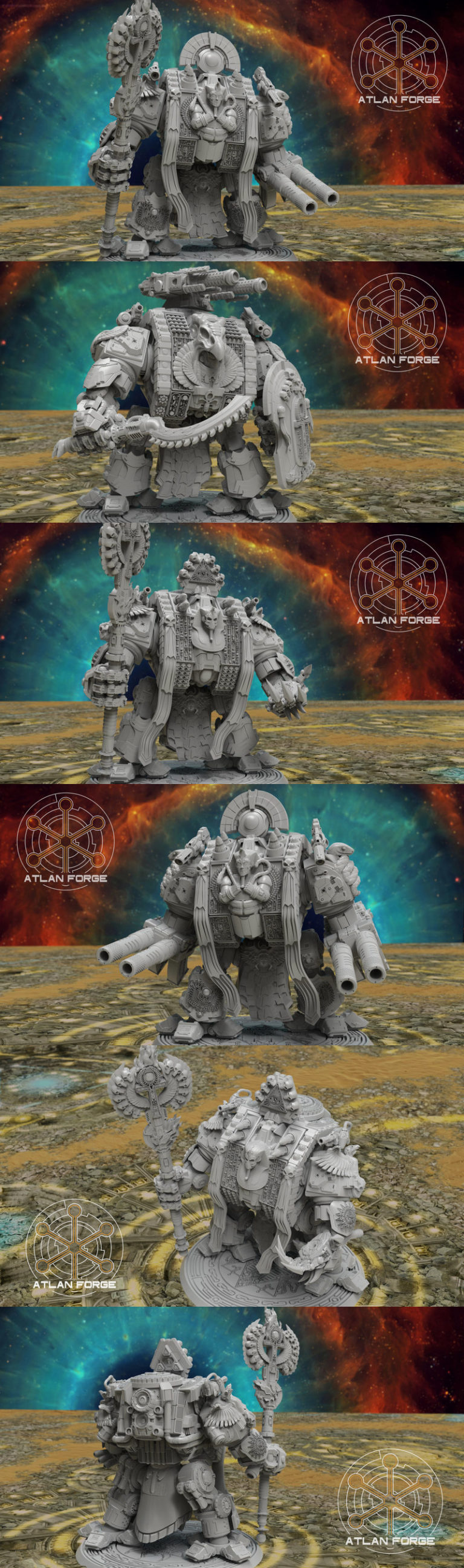 Desire FX 3d models | Atlan Forge – Aegyptian Royal Dreadnought – 3D Print Model