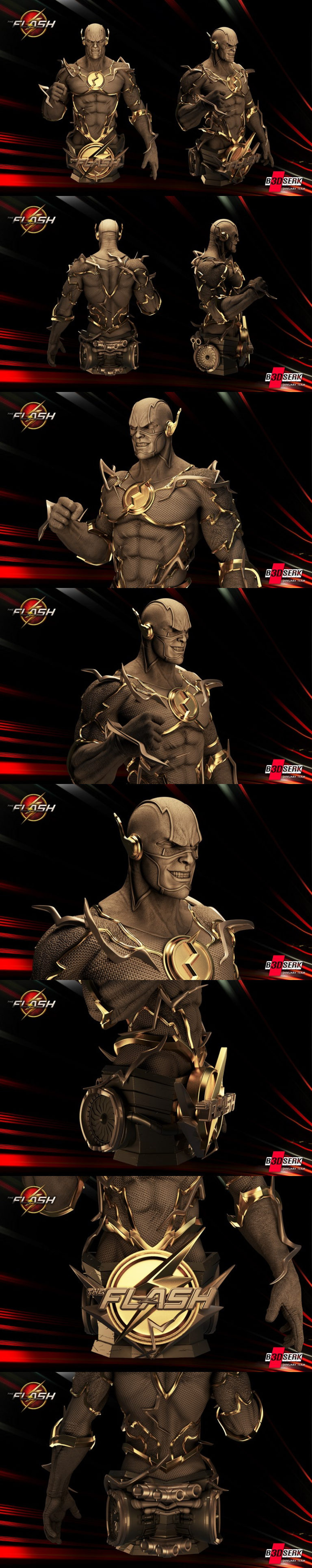 Desire FX 3d models | B3DSERK – Flash – DC Comics – 3D Bust Print