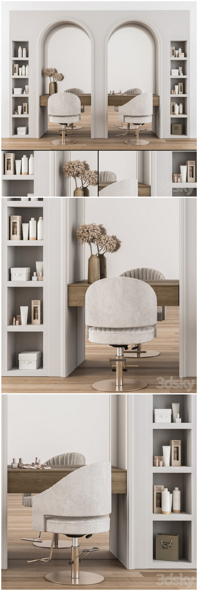 Desire FX 3d models | Beauty Salon Barber Shop – Set 02 – 3D Model