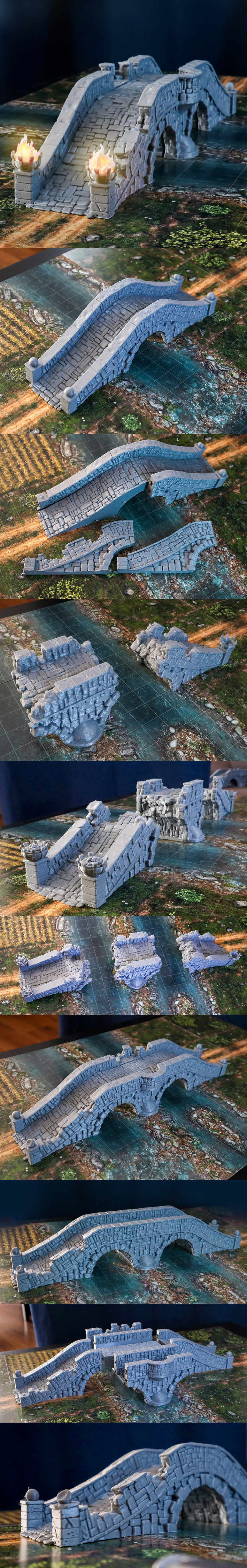 Desire FX 3d models | Black Scrolls Games Miniatures – City of Tarok – Modular Bridge – 3D Print