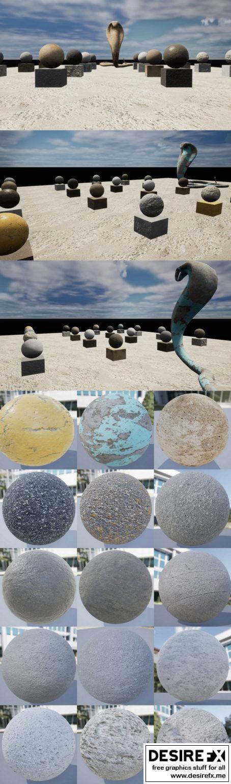 Desire FX 3d models | Cobra Concrete Material Pack