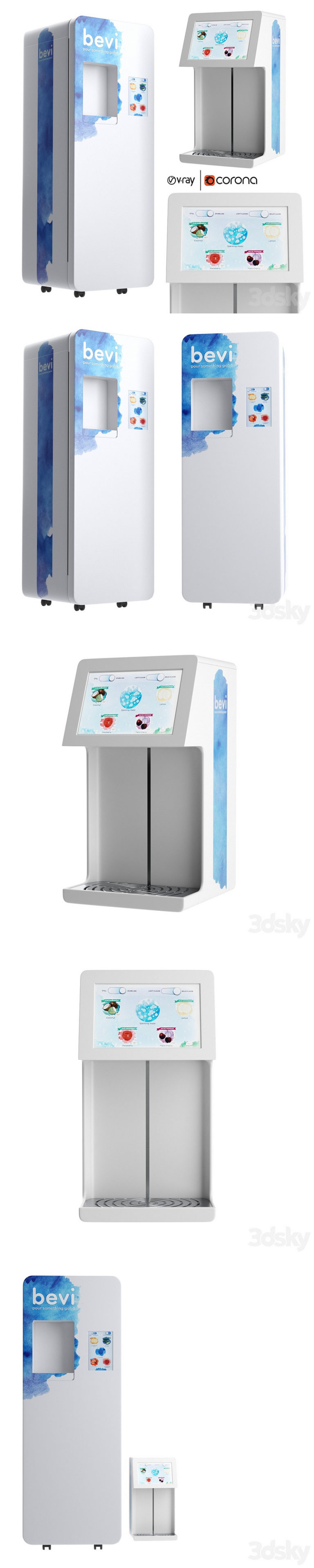 Desire FX 3d models | Countertop and Standup Bevi Fresh Water Dispenser ...