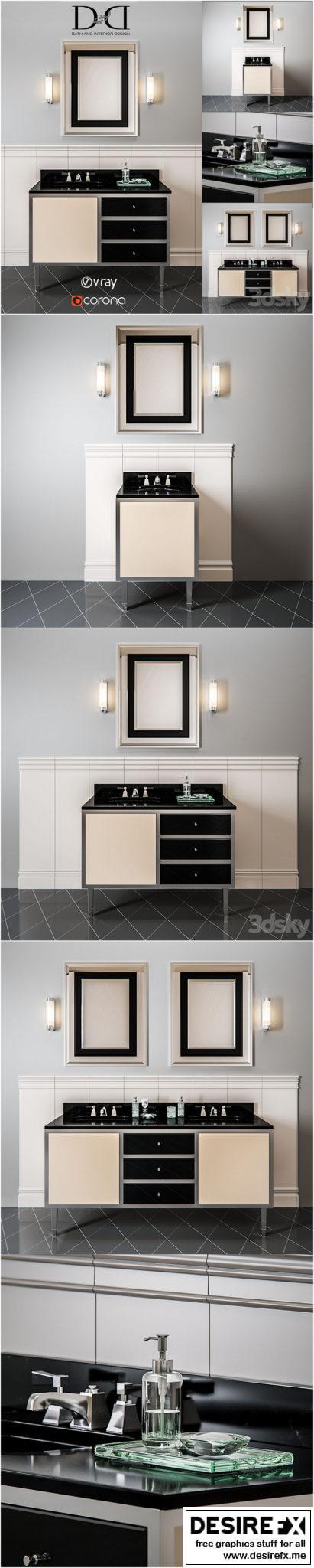 Desire FX 3d models | Devon & Devon – Jazz collection (3 Vanity Unit) – 3D Model