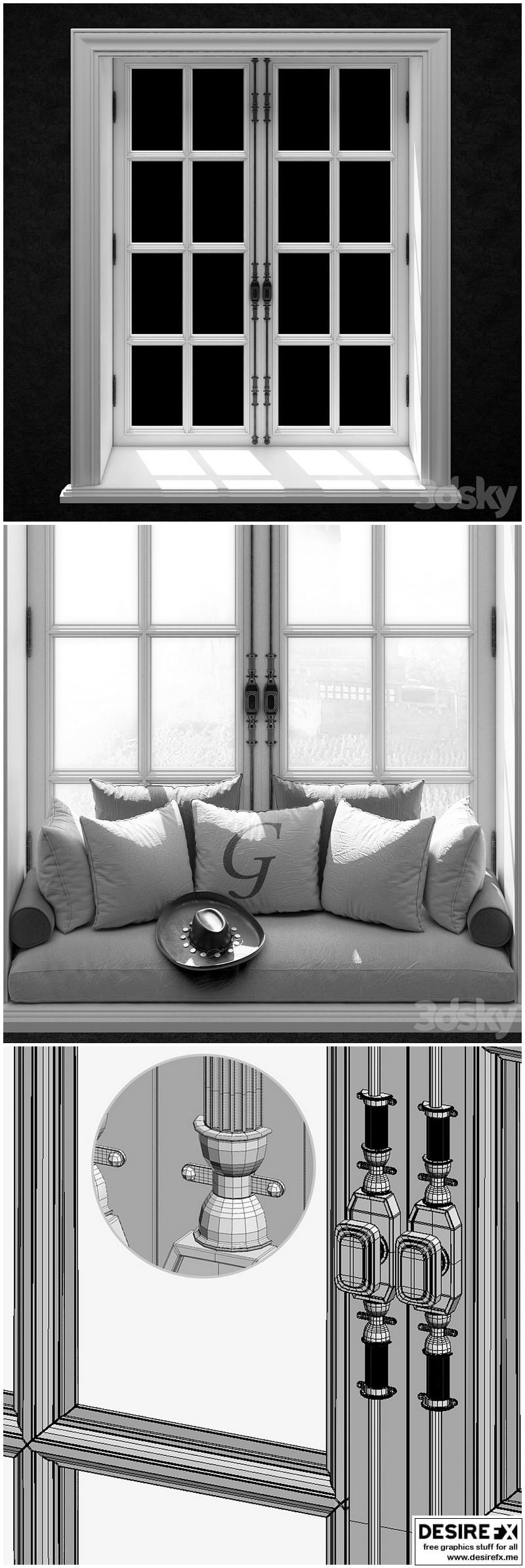 Desire FX 3d models | FRENCH WINDOW №1 1500×2000 – 3D Model