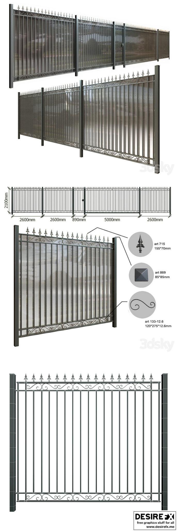 Desire FX 3d models | Fence with gate and wicket 6 – 3D Model
