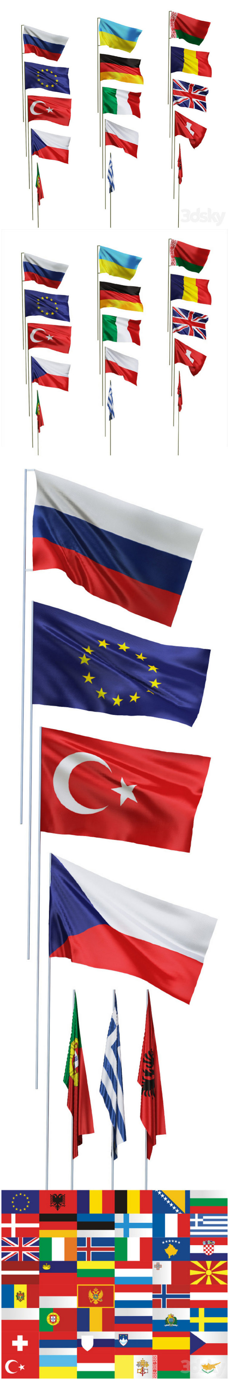 Desire FX 3d models | Flags of different countries. 15 species – 3D Model