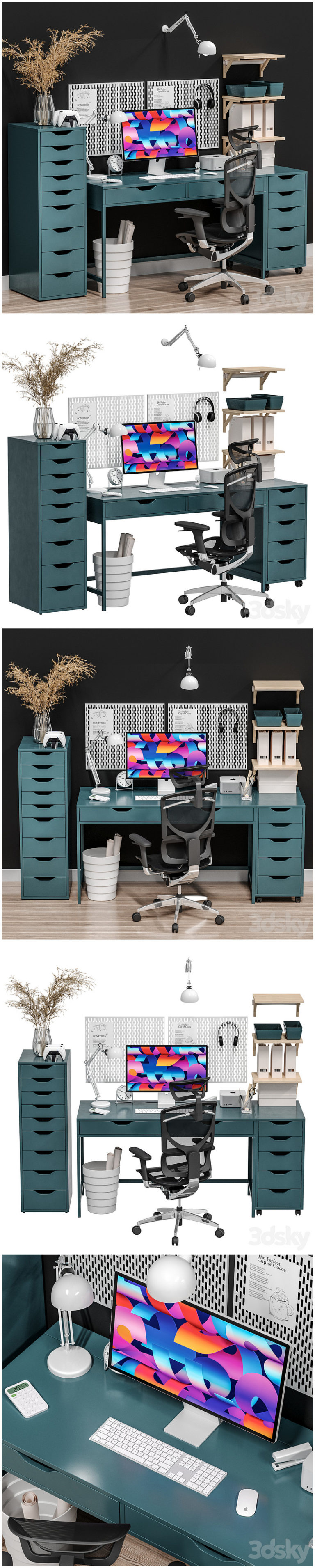 Desire FX 3d models | Ikea Alex Alex – Office Workplace 1 – 3D Model