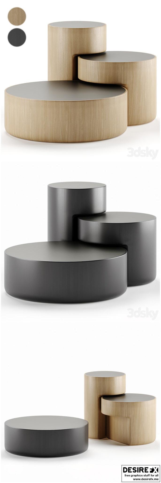Desire FX 3d models | Levels Set of 3 Nesting Tables by Dan Yeffet ...