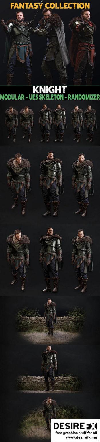 Desire FX 3d models | Modular Knight – Male Humans – Fantasy Collection