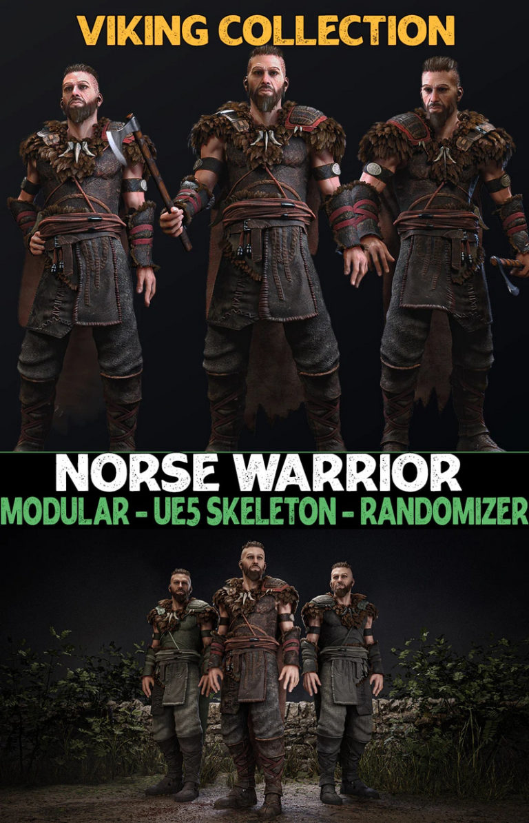 Desire FX 3d models | Norse Warrior – Male Vikings – Fantasy Collection