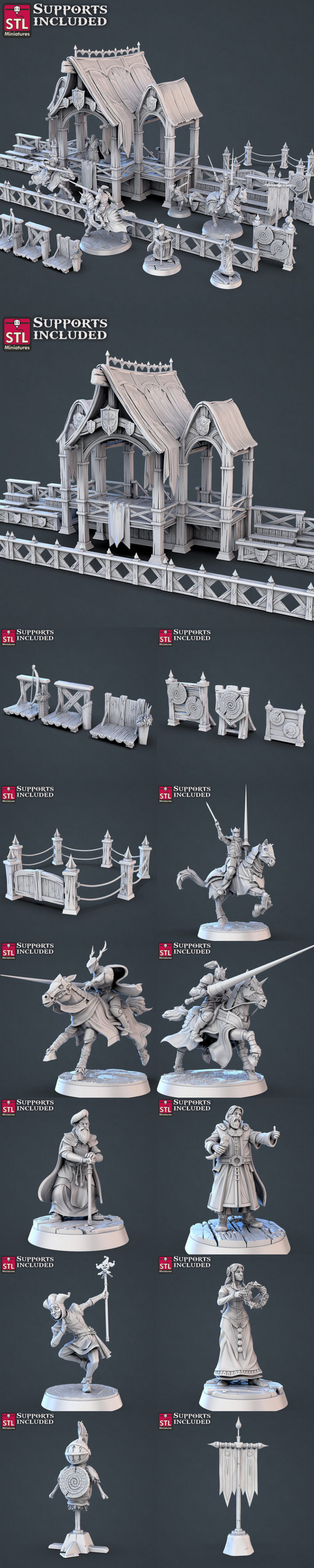 Desire FX 3d models | STL Miniatures – Jousting Set – 3D Print Model