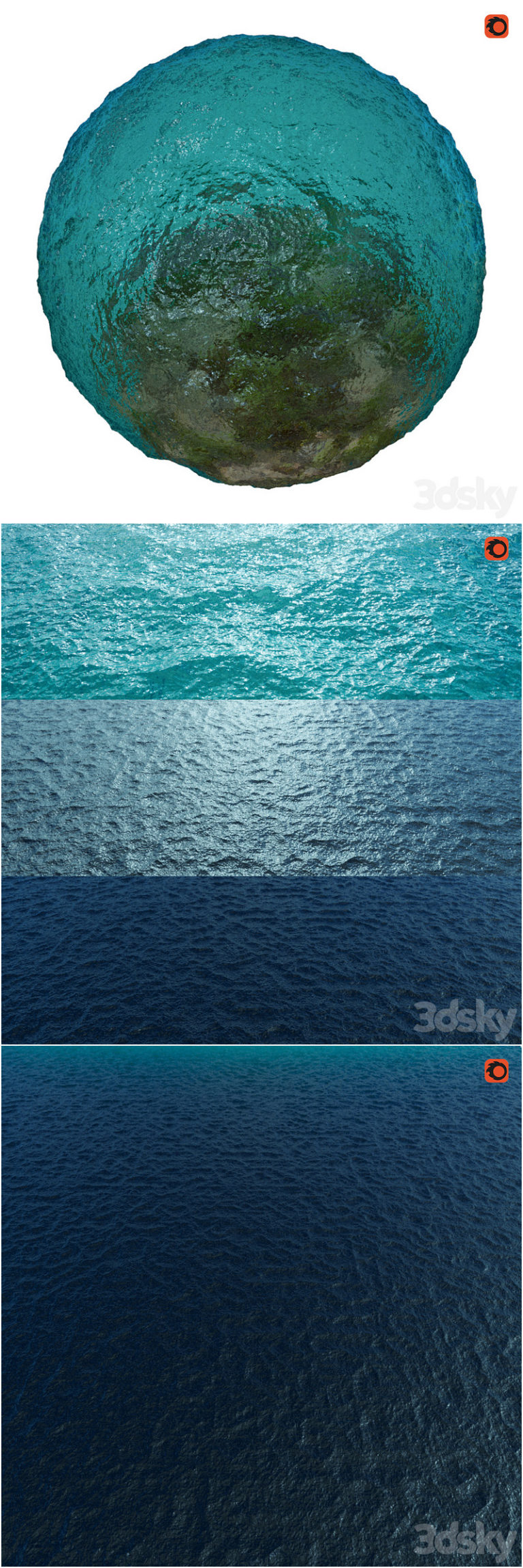 Desire FX 3d models | Sea water material – 3D Model