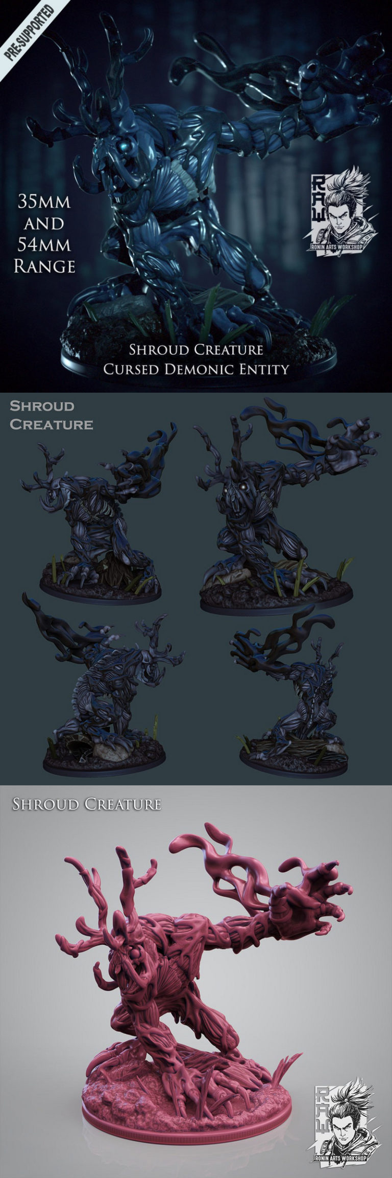 Desire FX 3d models | Shroud Creature – Shadow Monster – 3D Print Model