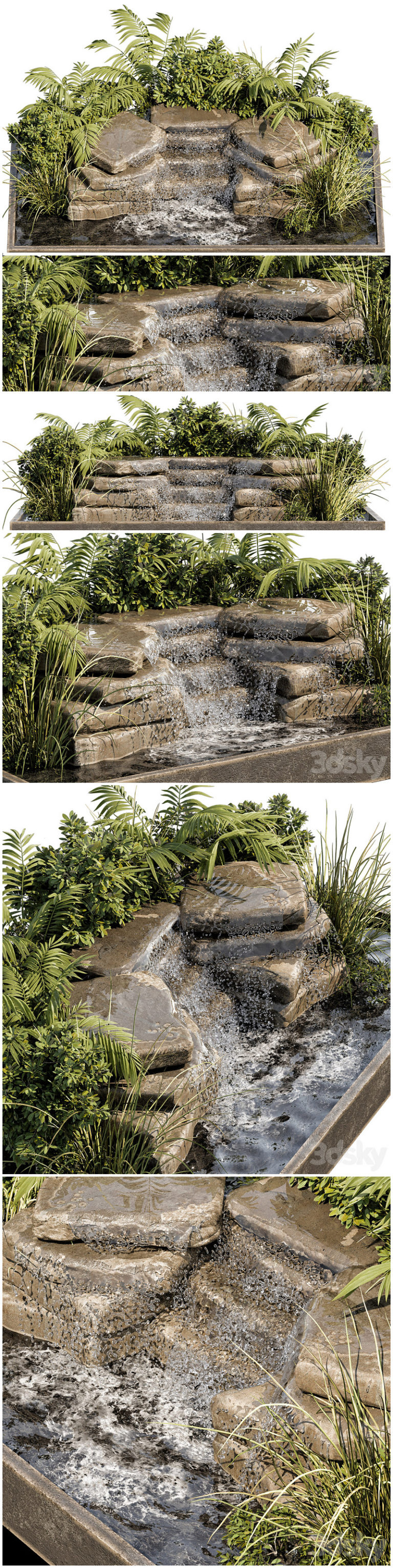 Desire FX 3d models | Waterfall fountains cascade 11 – 3D Model