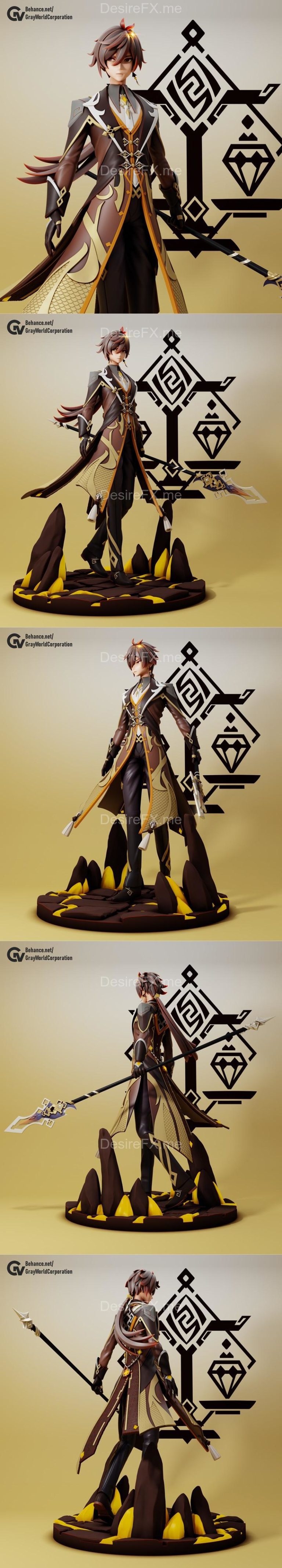 Desire FX 3d models | Zhongli – Genshin Impact – 3D Print Model STL