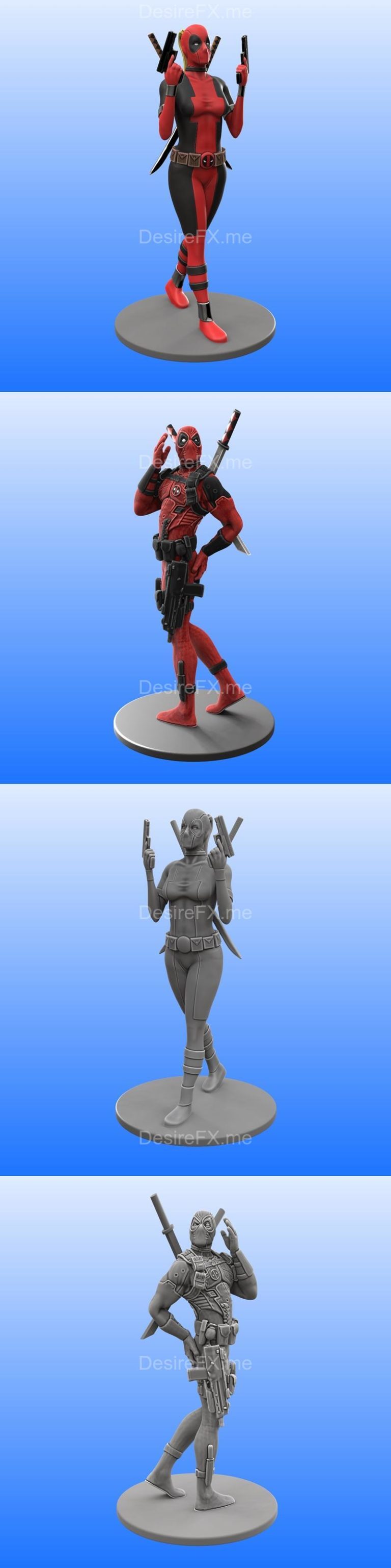 Desire FX 3d models | Lady Deadpool and Sexy Deadpool – 3D Print Model STL