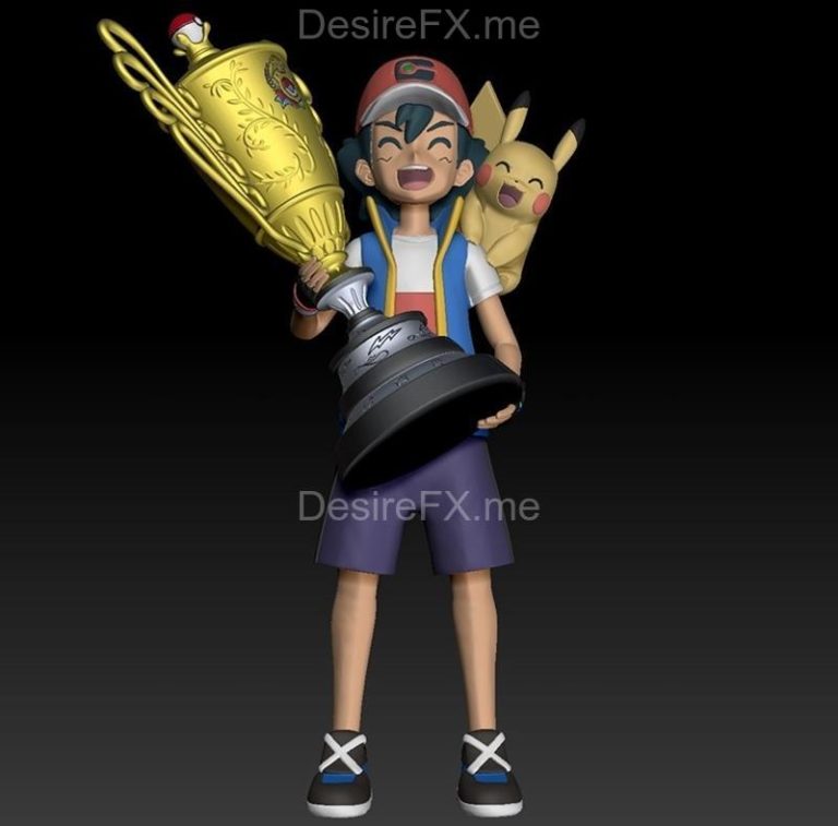Desire FX 3d models | Pokemon Ash Ketchum Champion Trophy – 3D Print ...
