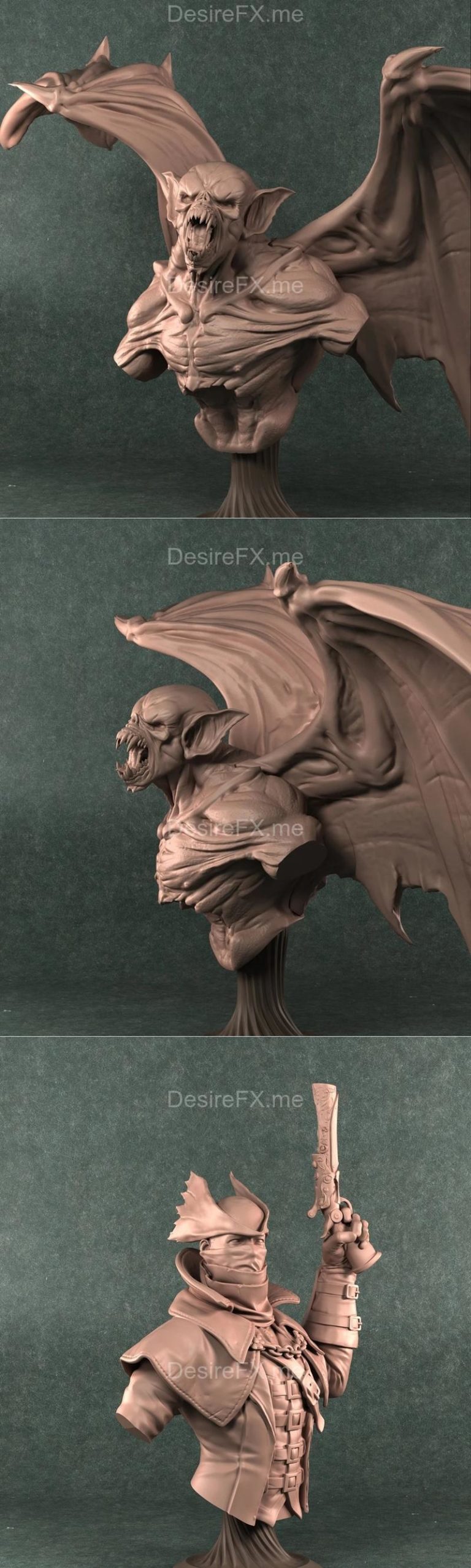 Desire FX 3d models | Bloodborne Bust and Vampire Monster Bust – 3D ...