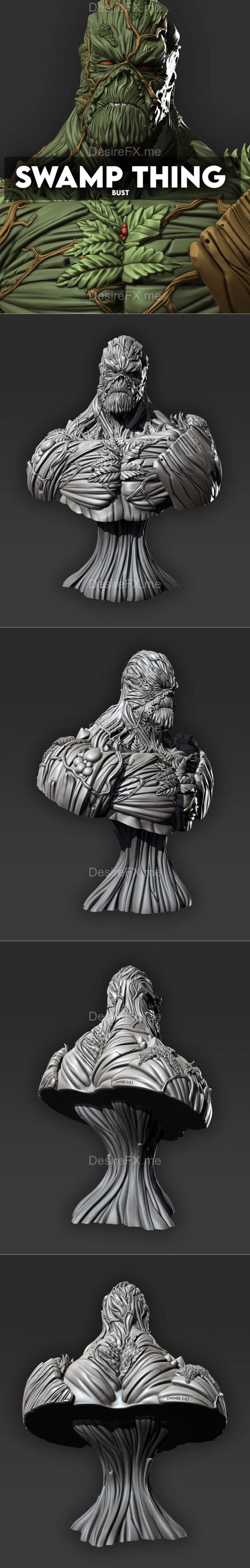 Desire FX 3d models | Eastman – Swamp Thing Bust – 3D Print Model STL