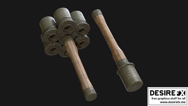 Desire FX 3d models | M24 Grenade Bundle Low-poly 3D model