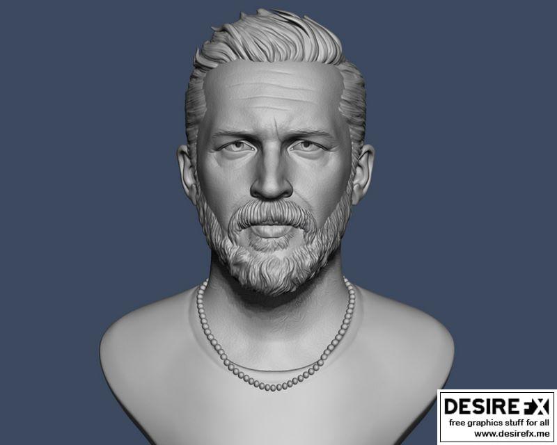 Desire FX 3d models | Tom Hardy English actor bust sculpture 3D print model