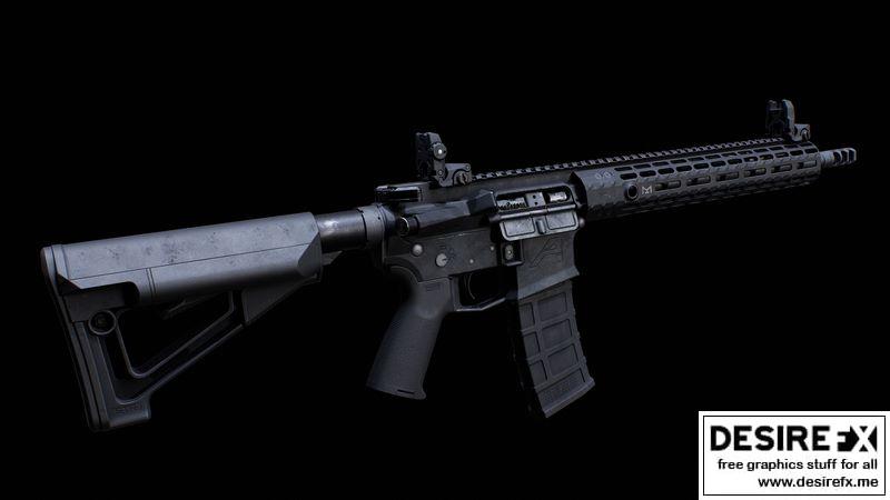 Desire FX 3d models | AR 15 AAA Game Asset Without Accessories Low-poly ...