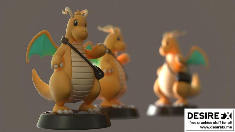 Desire FX 3d models | Dragonite dragon Pokemon figurine 3D print model