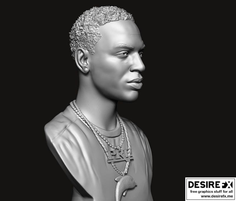 Desire FX 3d models | Young Dolph American rapper Bust 3D print model