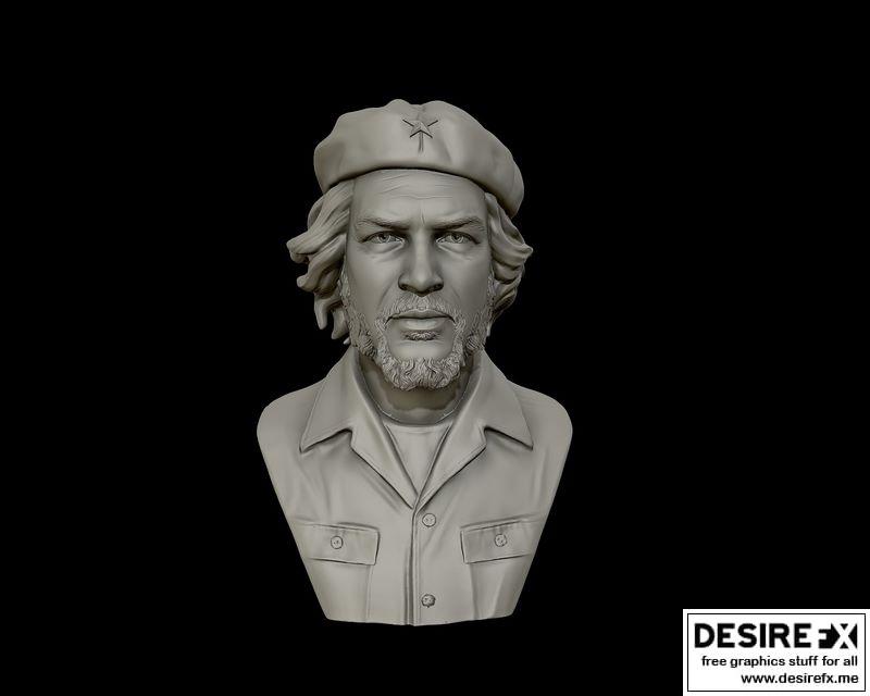 Desire FX 3d models | Che Guevara 3D Portrait Sculpture 3D print model