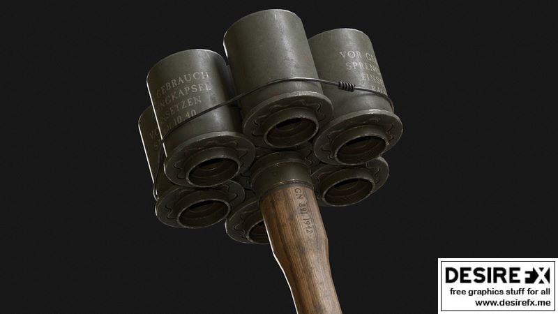 Desire FX 3d models | M24 Grenade Bundle Low-poly 3D model
