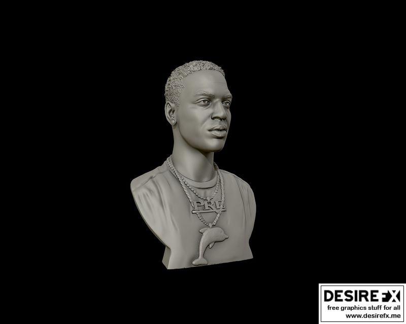 Desire FX 3d models | Young Dolph American rapper Bust 3D print model