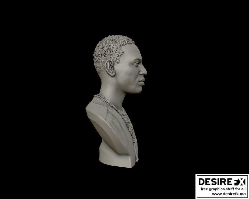Desire FX 3d models | Young Dolph American rapper Bust 3D print model