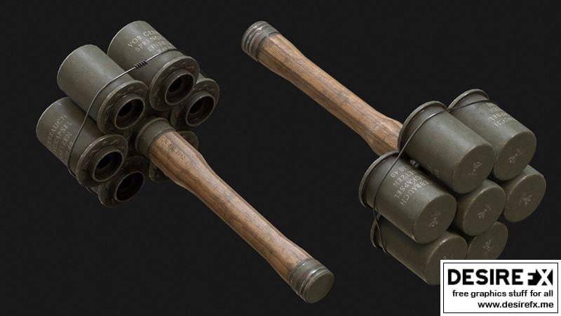 Desire FX 3d models | M24 Grenade Bundle Low-poly 3D model
