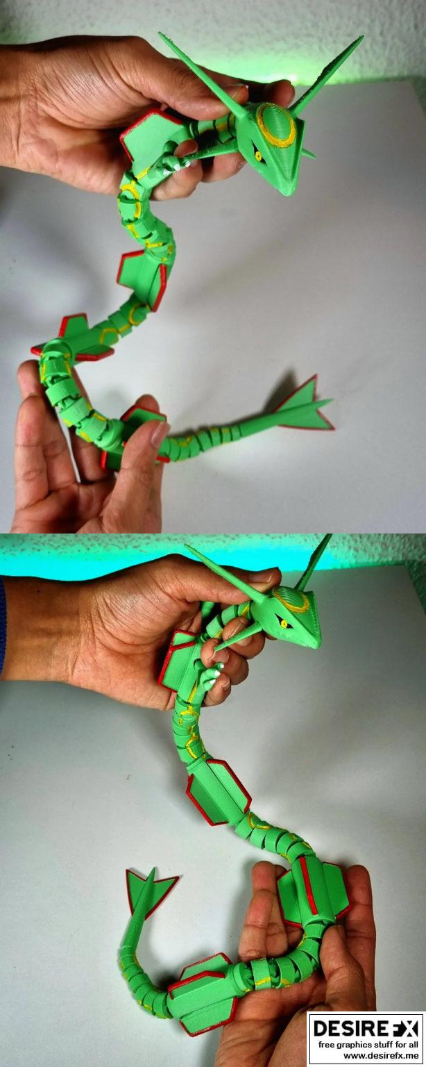 Desire FX 3d models | Articulated Rayquaza Flexible Pokemon Dragon – 3D ...