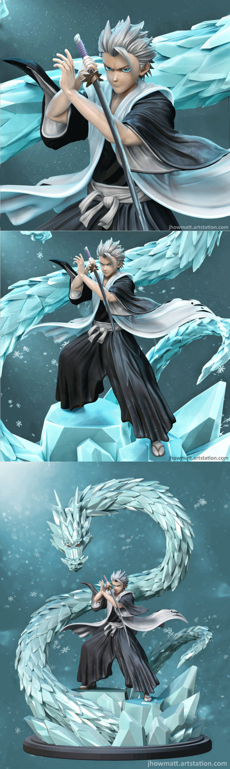Desire FX 3d models | Captain Toshiro Hitsugaya from Bleach – 3D Print ...
