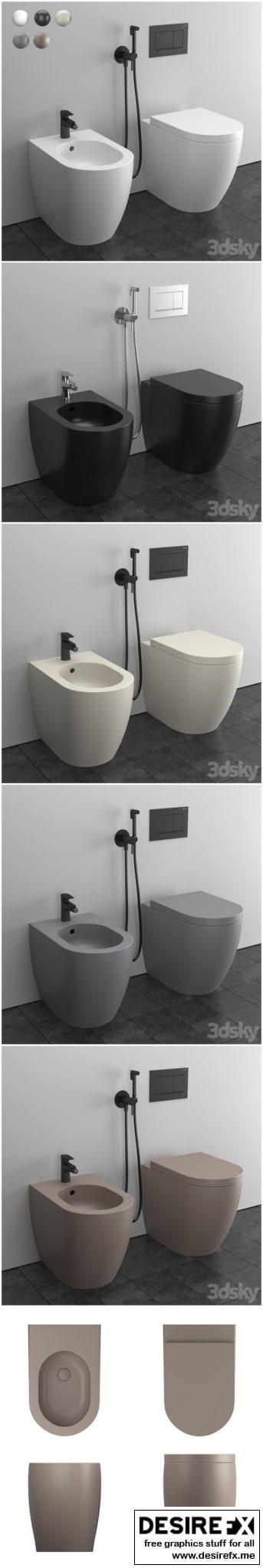 Desire FX 3d models | Cielo Smile Back to wall WC Bidet – 3D Model