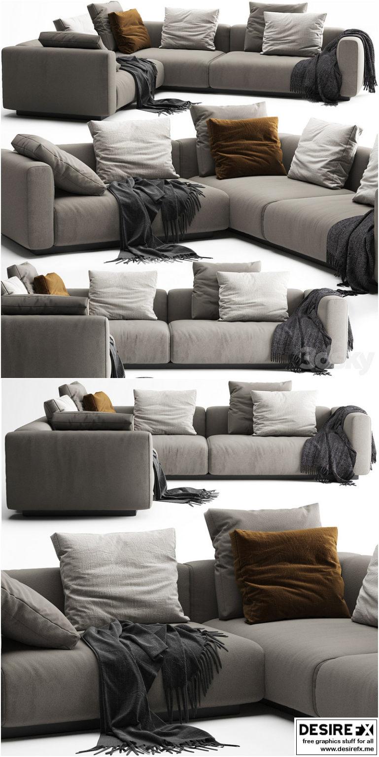 Desire FX 3d models | Flexform Lario B sofa – 3D Model
