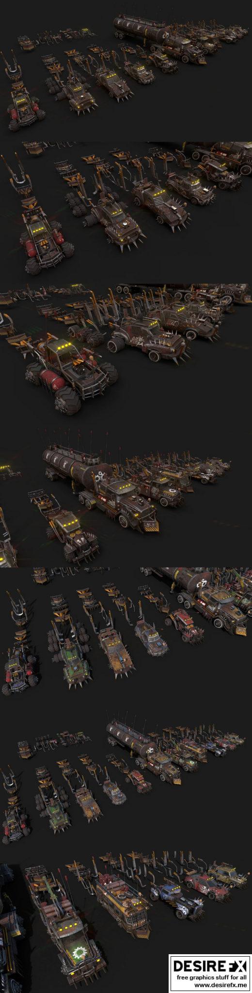 Desire FX 3d models | Mega Battle Car Package