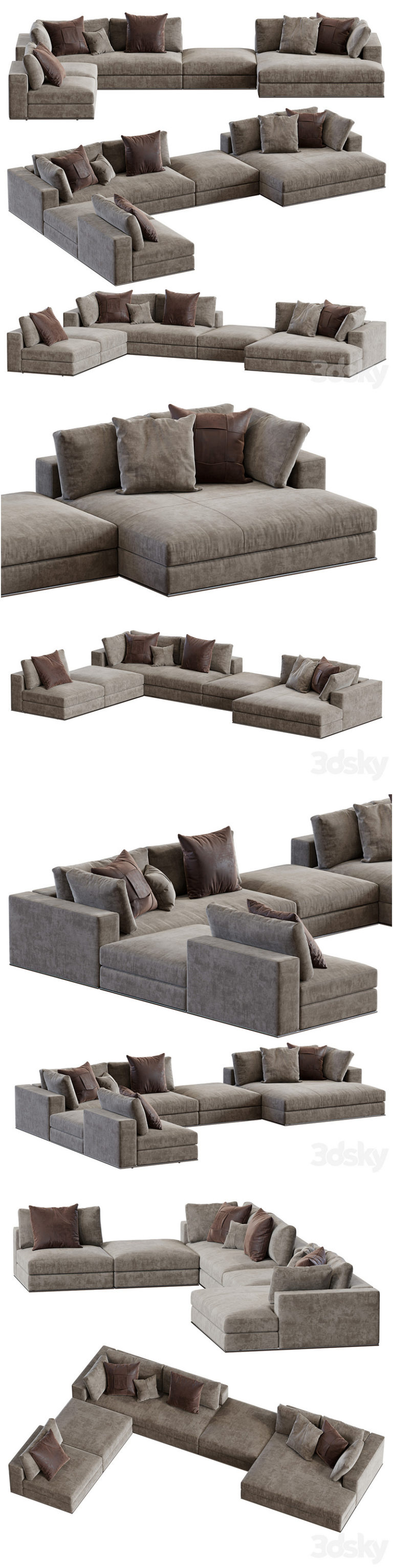 Desire FX 3d models | Minotti Hamilton Modular Sofa – 3D Model