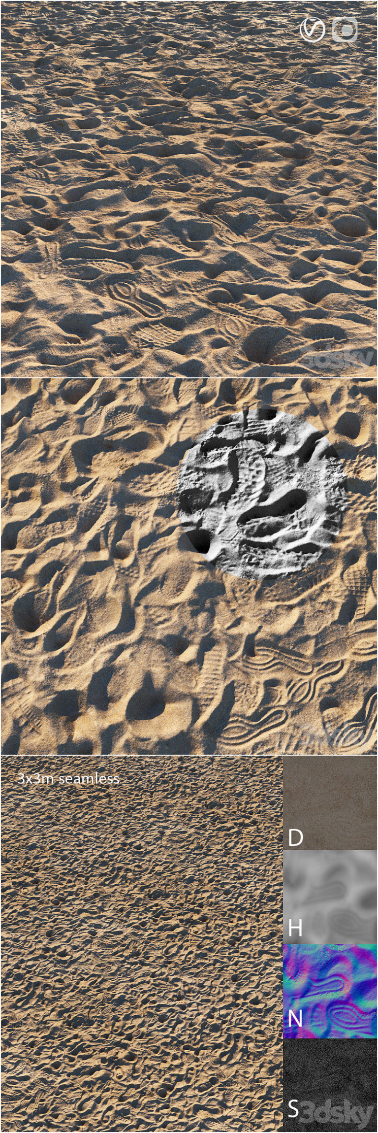 Desire FX 3d models | Sand beach material – 3D Model