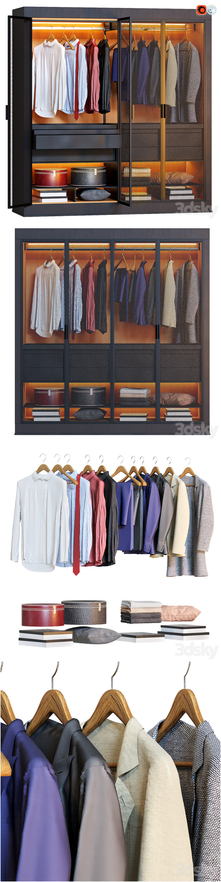 Desire FX 3d models | Wardrobe Eracle Dark – 3D Model