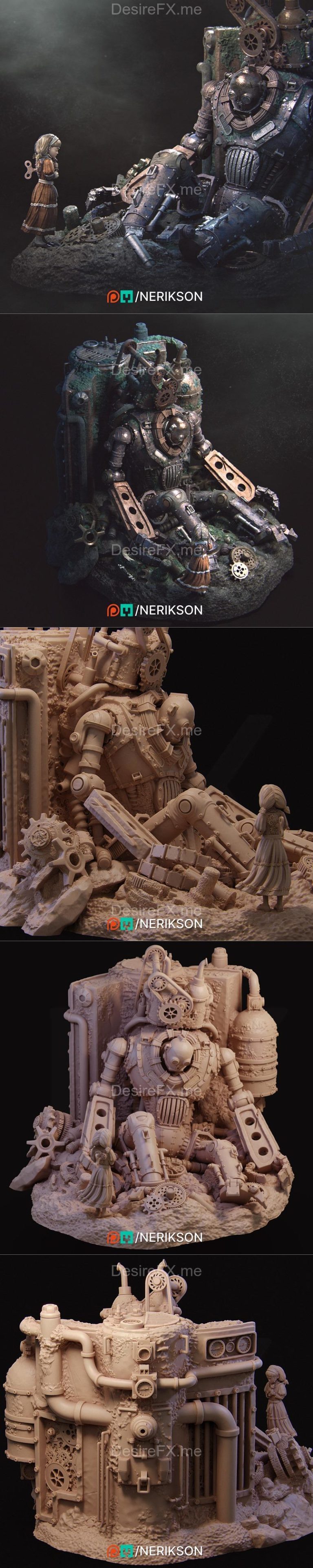 Desire FX 3d models | Nerikson – Abandoned Robot Diorama – 3D Print ...