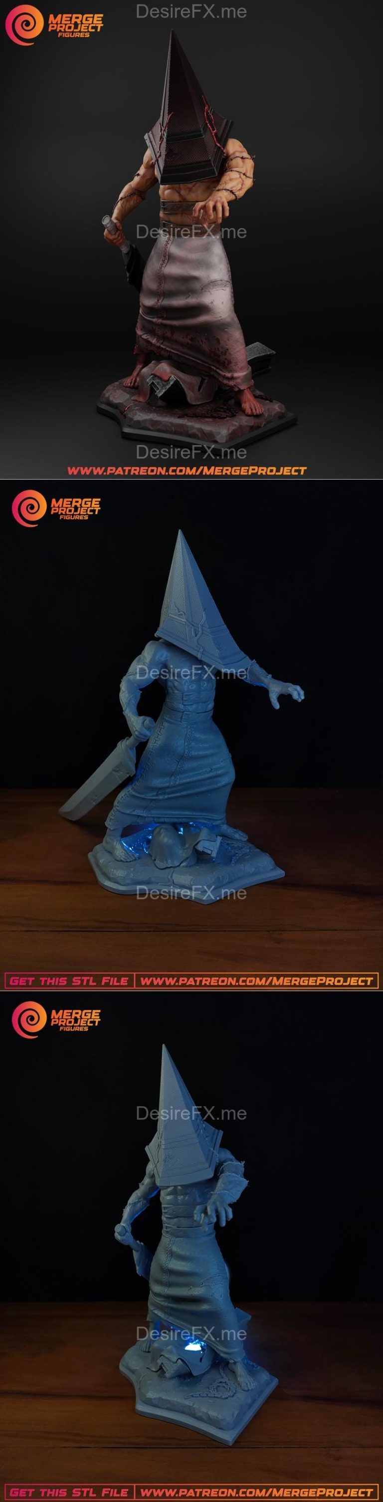 Desire FX 3d models | Merge Project Figures – Pyramid Head – 3D Print ...