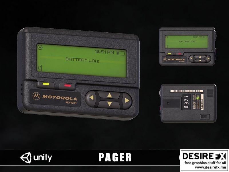 Desire FX 3d models | Pager Low-poly 3D model
