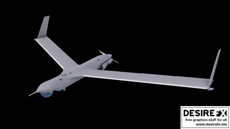 Desire FX 3d models | Scan Eagle UAV Drone C4D Rigged 3D model