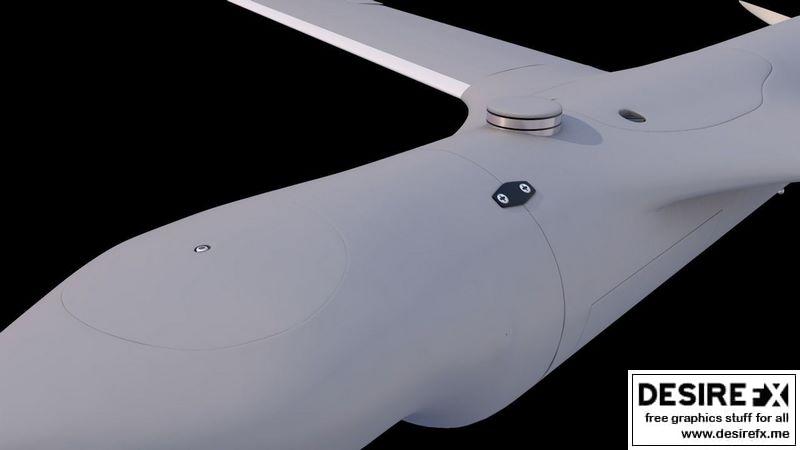 Desire FX 3d models | Scan Eagle UAV Drone C4D Rigged 3D model