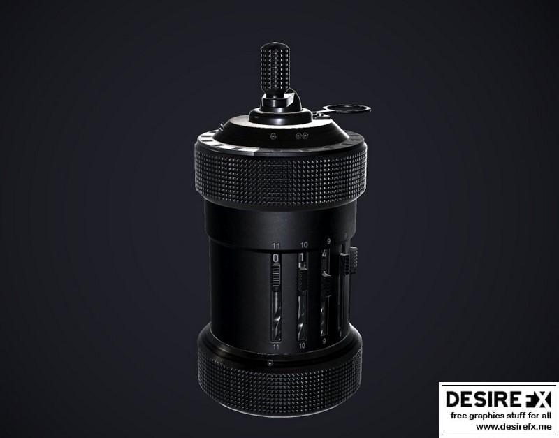 Desire FX 3d models | Curta Type I pocket adding machine