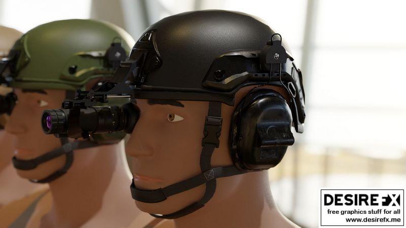 Desire FX 3d models | ACH and ARCH helmet with PVS-14 Night Vision ...