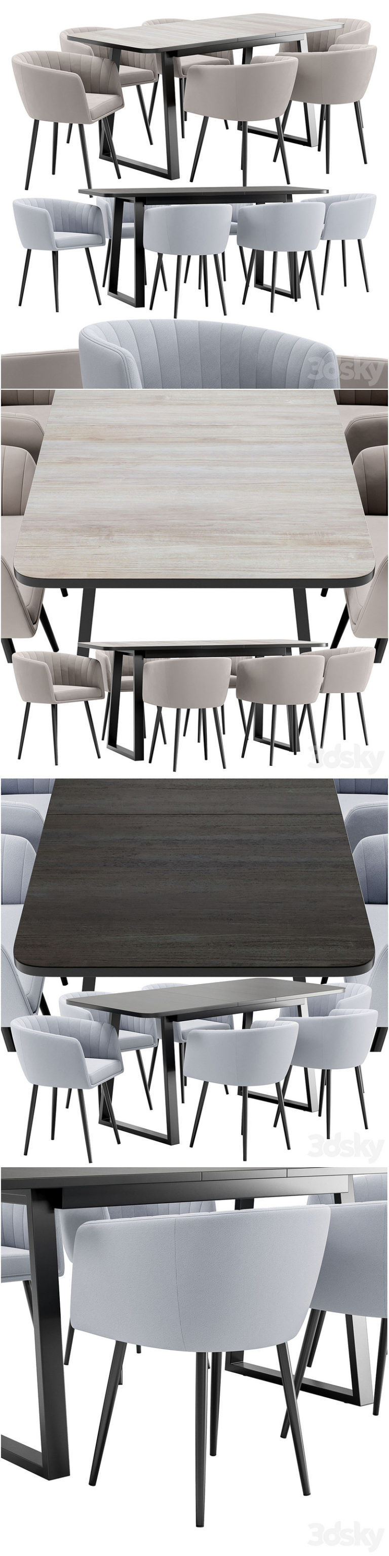 Desire FX 3d models | Alina dining chair and Sheffilton Table – 3D Model