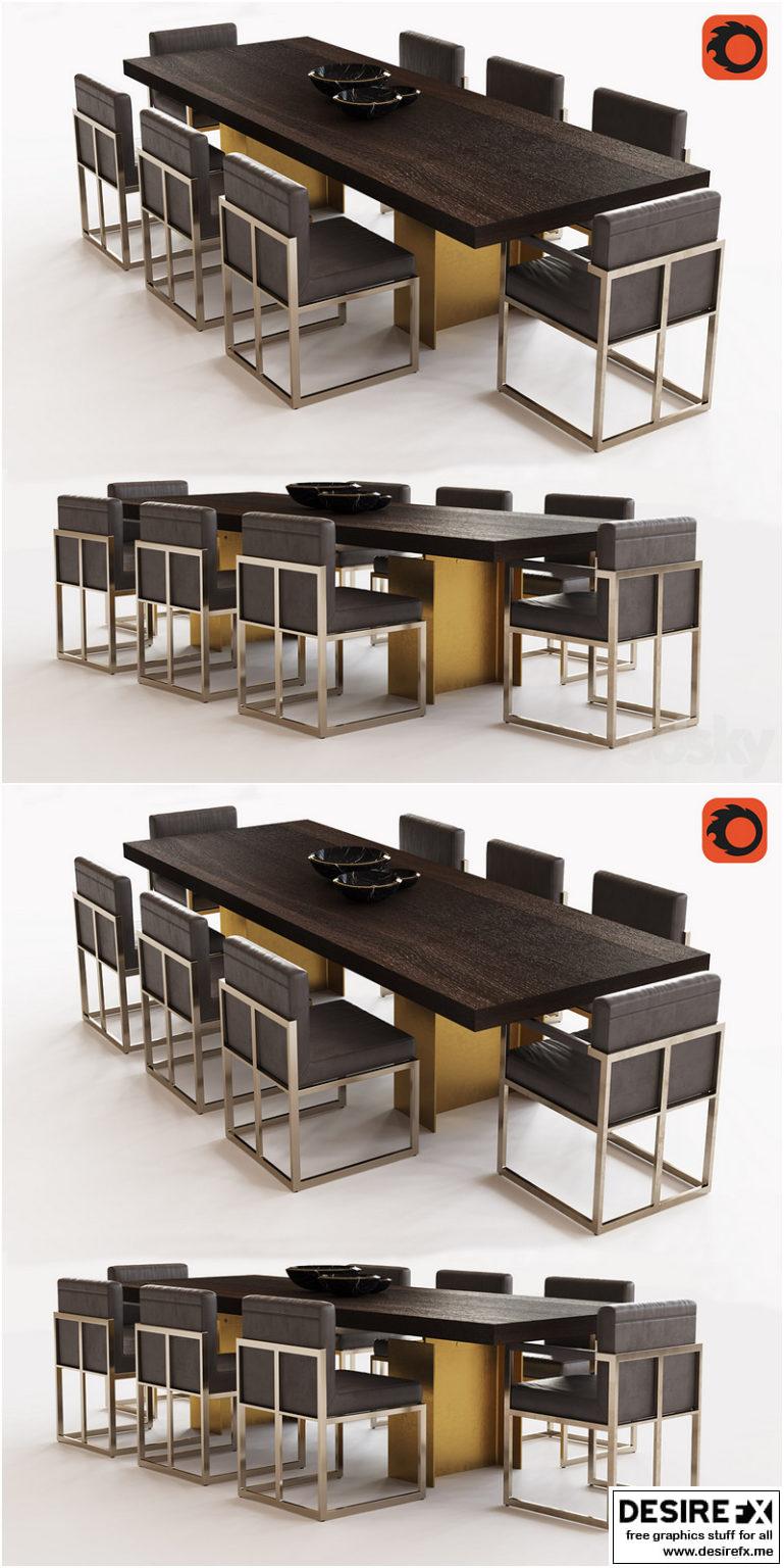 Desire FX 3d models | BEAM RECTANGULAR DINING TABLE – 3D Model